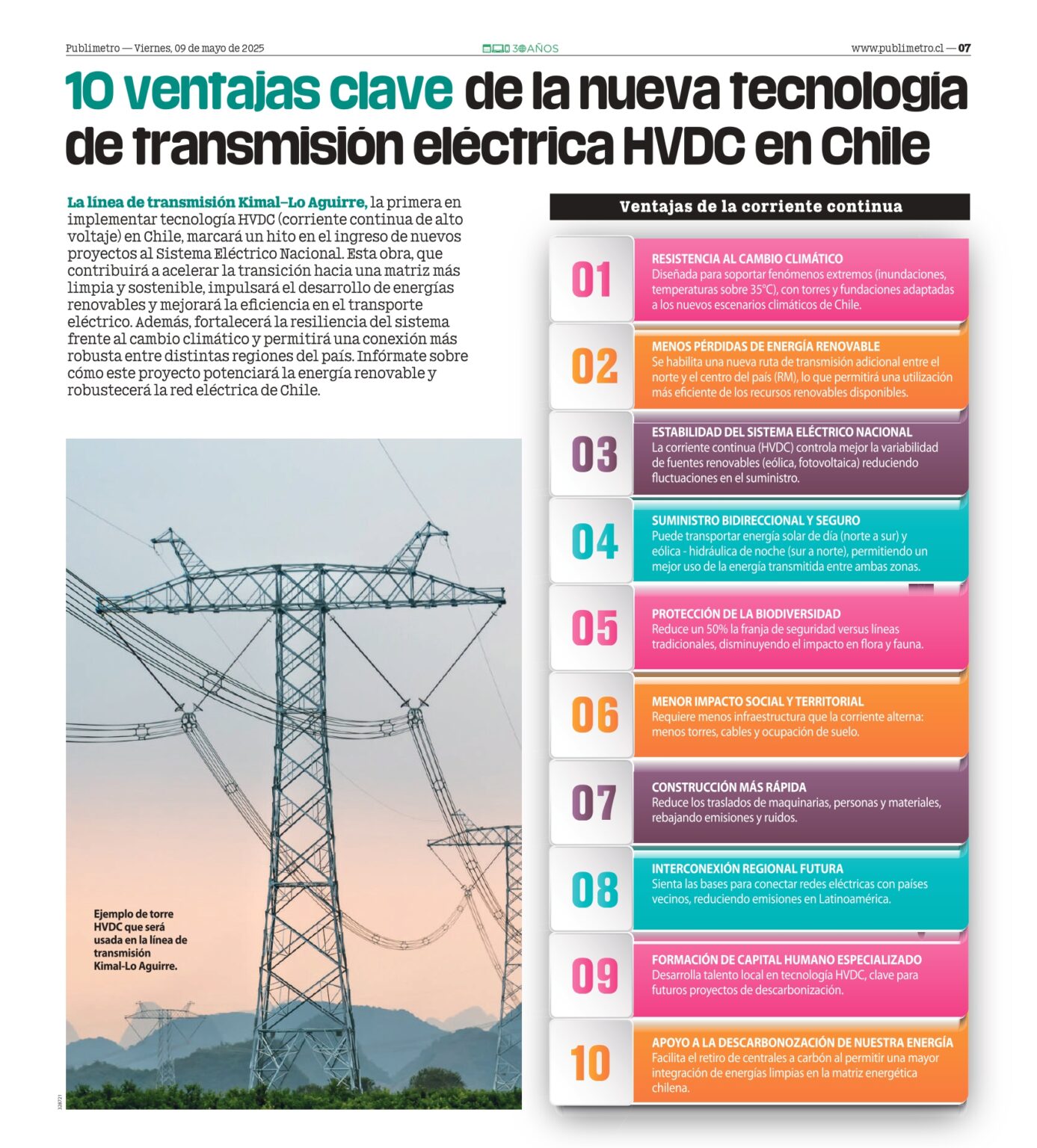 10 ventajas clave de ia nueva tecnología cie transmisión eléctrica HVDC en Chile - Conexión Energía